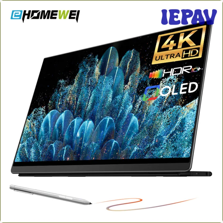 IEPAV EHOMEWEI Portable Monitor OLED Seires 15.6" 4K 60HZ 100%DCI-P3 G ...