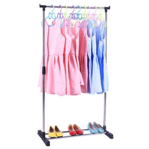 Portable Single Rail Adjustable Garment Hanger Clothes Cloth Hanger ...