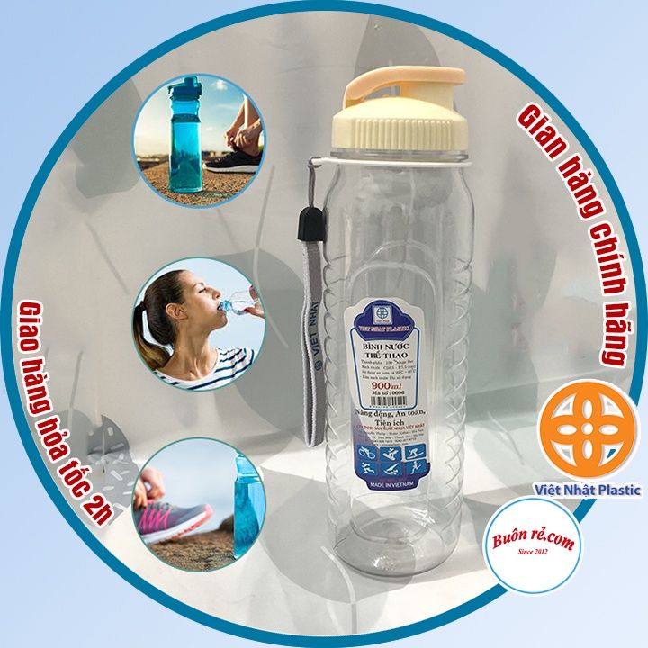 Bình nước học sinh Việt Nhật 550ml,750ml,900ml –Bình nước thể thao có quai dù treo (MS:0088/0089 ...