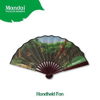 Animals Graphic Design Paper Folding Fan Bamboo Fan Handle Satin ...