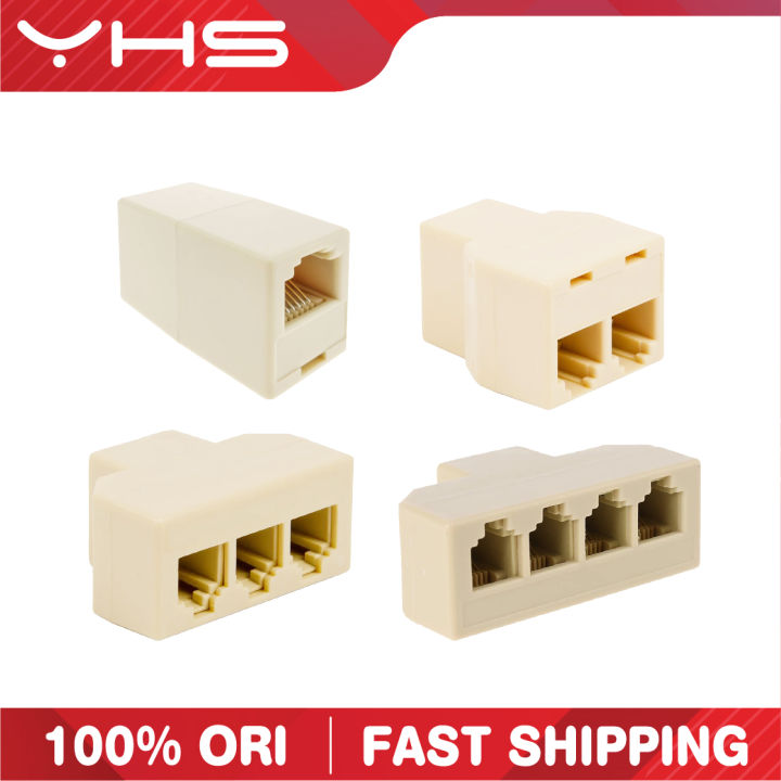 RJ11 1 Way / 2 Way / 3 Way / 4 Way In-Line Coupler 4 Conductor Ivory ...