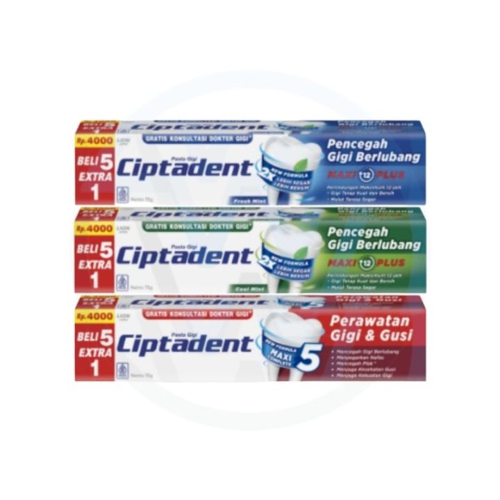 Ciptadent Pasta Gigi Fresh Mint Cool Mint Tube 75g | Lazada Indonesia