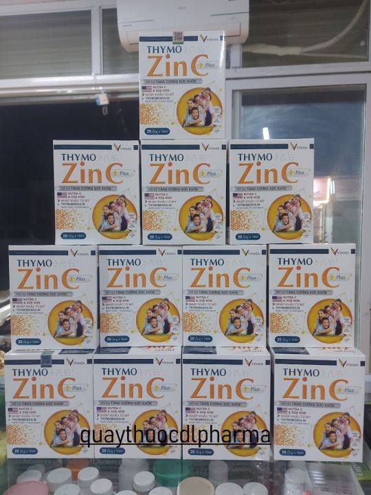 Kẽm Vitamin C cho trẻ từ 6 tháng tuổi tăng đề kháng Thymo ZinC plus hộp ...