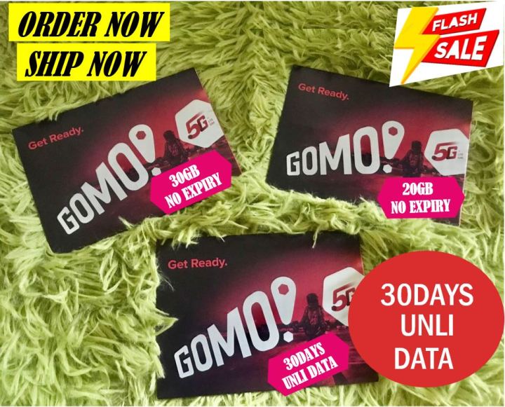 GOMO SIM 30Days UNLIDATA l 20GB NO EXPIRY l 30GB NO EXPIRY | Lazada PH