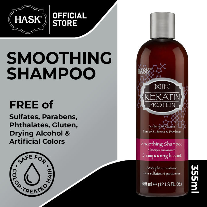 Hask Keratin Protein Smoothing Shampoo 355 ml (12 US FL. OZ.) | Lazada PH