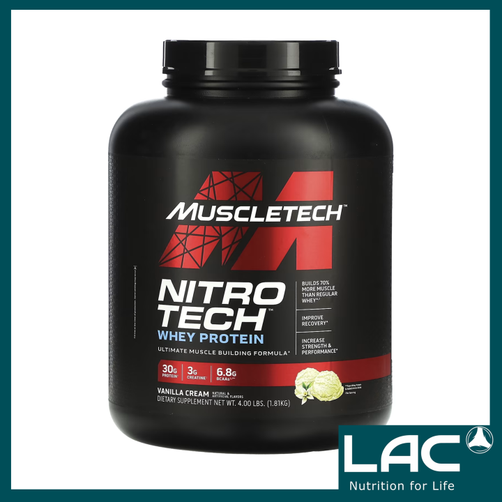 MUSCLETECH Nitro-Tech Performance Series Vanilla 4lb (Best by: June ...