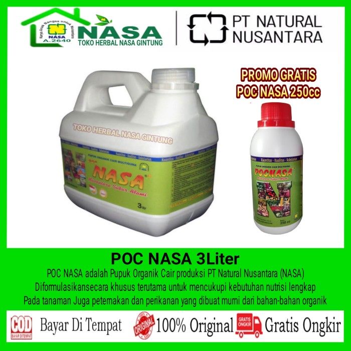 POC NASA PUPUK ORGANIK CAIR 3LITER | Lazada Indonesia