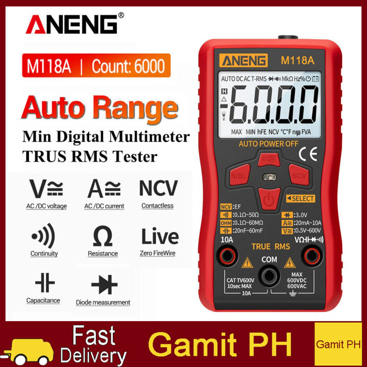 [Gamit PH]ANENG M118A Auto Ranging Digital Multimeter High-Accuracy ...