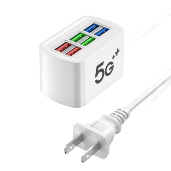 USB Power Phone Charging Adapter Multiport Head Socket Plug Wall ...