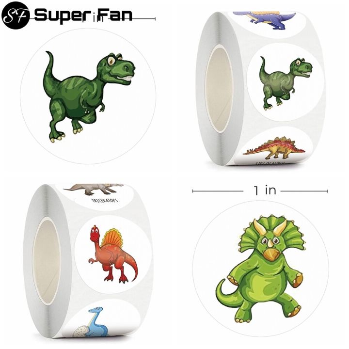(Super Fan) 500PCS Children's Cartoon Stickers Little Dinosaur Pattern ...