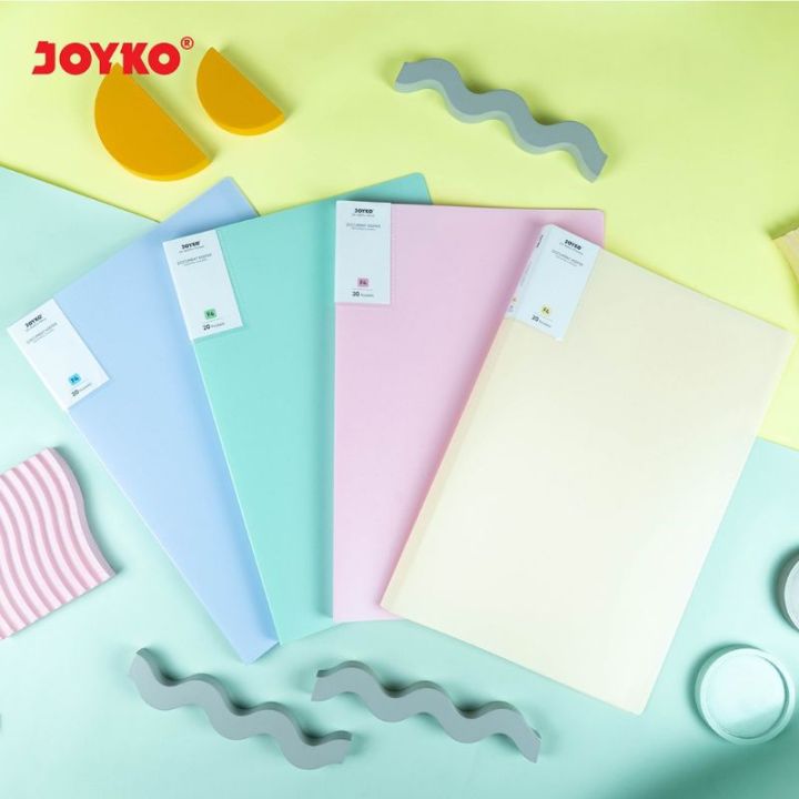 Document Keeper Dk F4 Joyko Pastel Color 20 40 Dan 60 Pocket Clear