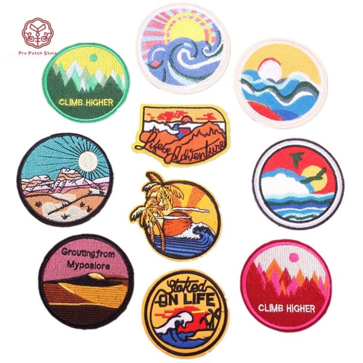 Pro Patch Store Sunrise Sunset DIY Embroidery Patches for Embroidery ...