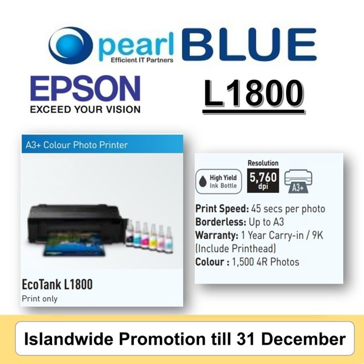 Epson EcoTank L18050 A3+ Ink Tank Photo Printer | Lazada PH