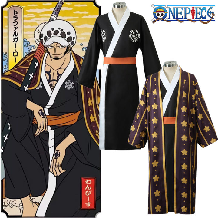Anime One Piece Trafalgar Law/Trafalgar D Water Law Cosplay Costume ...