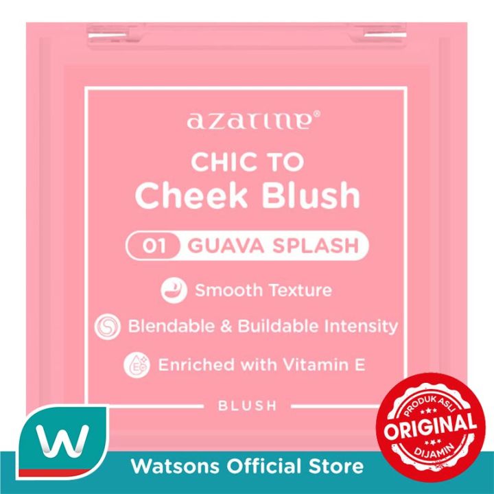 Azarine Chic to Cheek Blush - Guava Splash #01 | Lazada Indonesia
