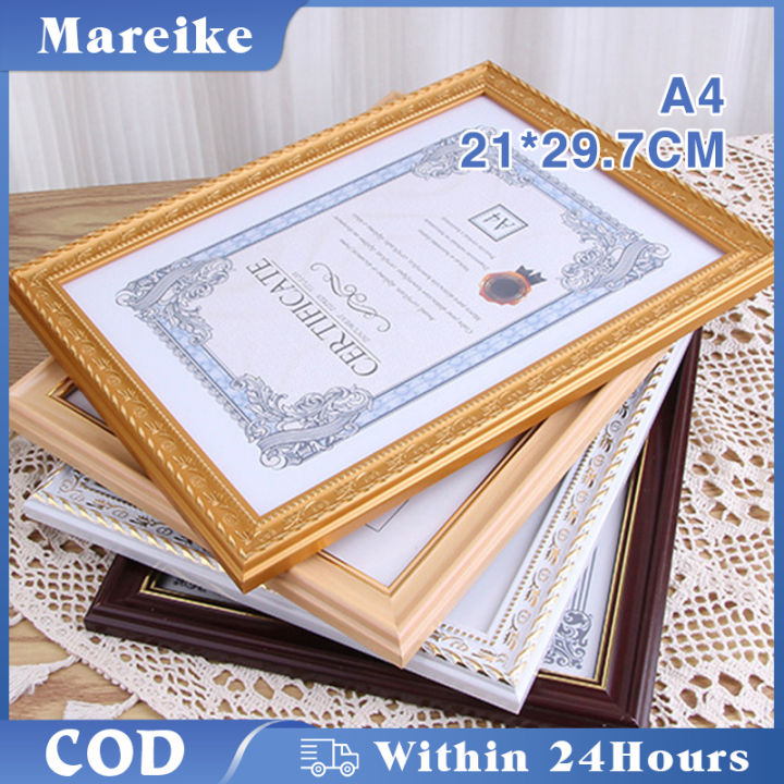 Certificate Frame A4 Size Ertificate Frame 21x29.7CM Gold Picture Frame | Lazada PH