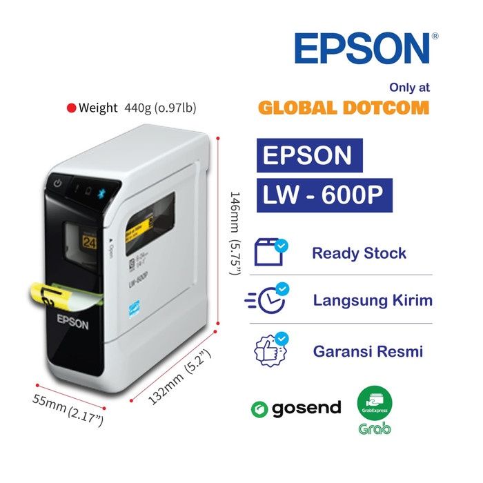 Epson LabelWorks LW 600P Bluetooth PC Connectabel Label Printer ...