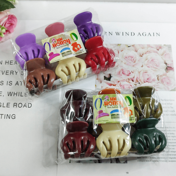 GROSIR 6PCS - JEDAI CANTIK (5CM) - JEDAI JEPIT RAMBUT BAHAN TEBAL ...