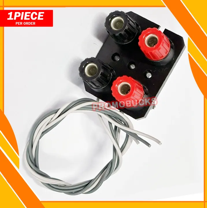 4 Way Jack Socket Spring Push Release Connector Speaker Terminal Strip ...