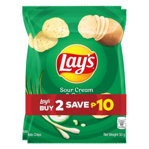 Lays Sour Cream & Onion 50g Buy 2 Save P10 | Lazada PH
