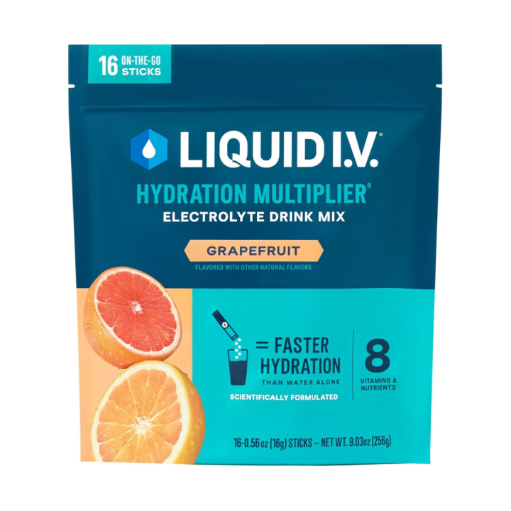Liquid IV Hydration Multiplier Electrolyte Drink Mix Grapefruit 16 ...