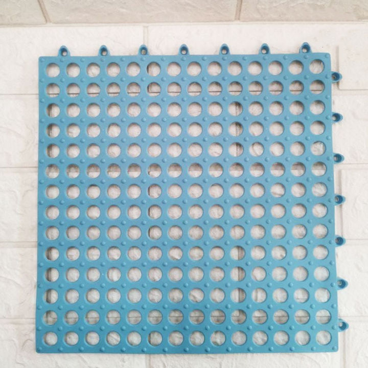 30x30cm Spliced Plastic Bath Mat Water Proof Drain Antiskid Mat Hollow ...