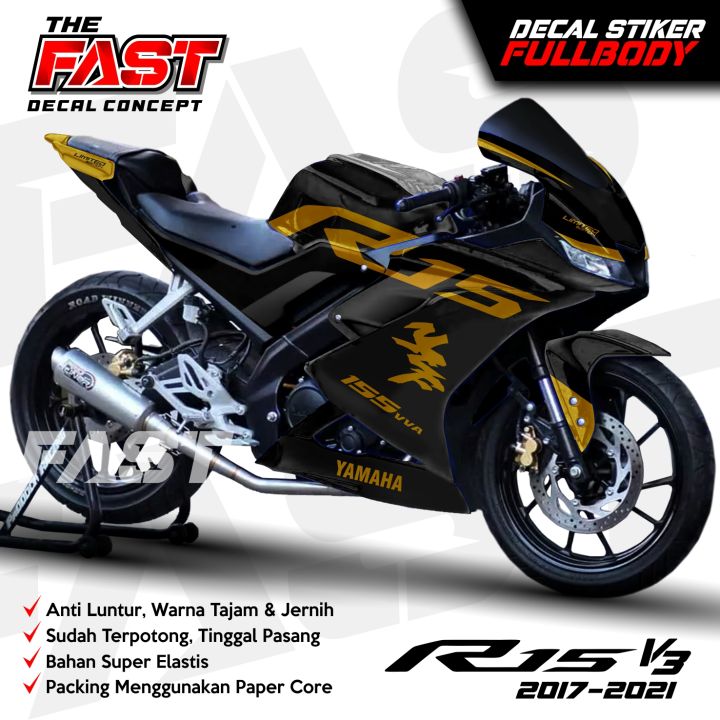 BISA COD Decal R15 V3 Sticker Striping Decal Yamaha R15 V3 Full ...