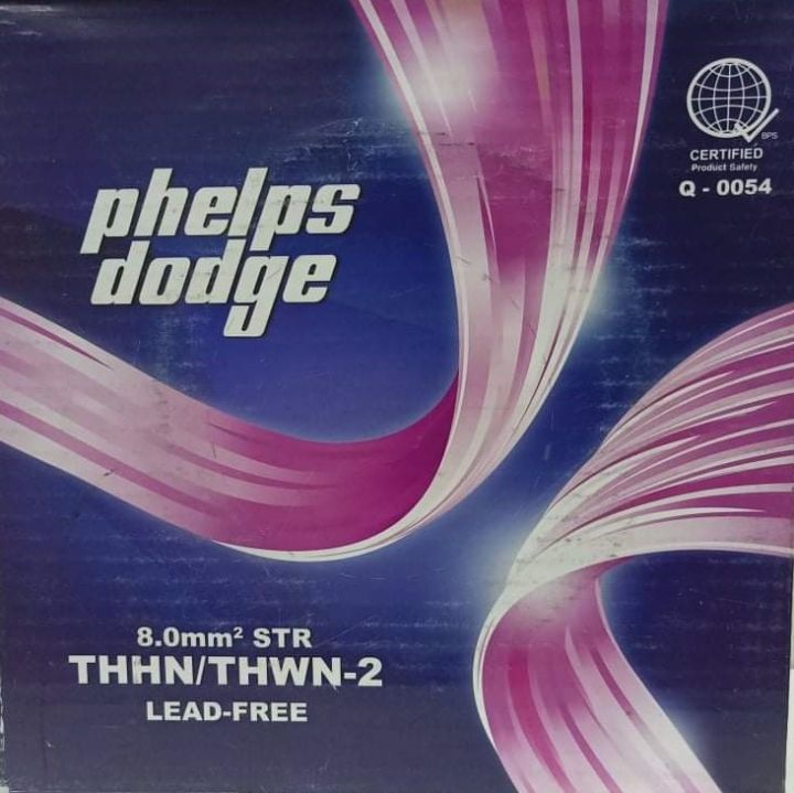 Phelps Dodge THHN/THWN Stranded wire 8.0mm2 (#8) 100 meters per box ...