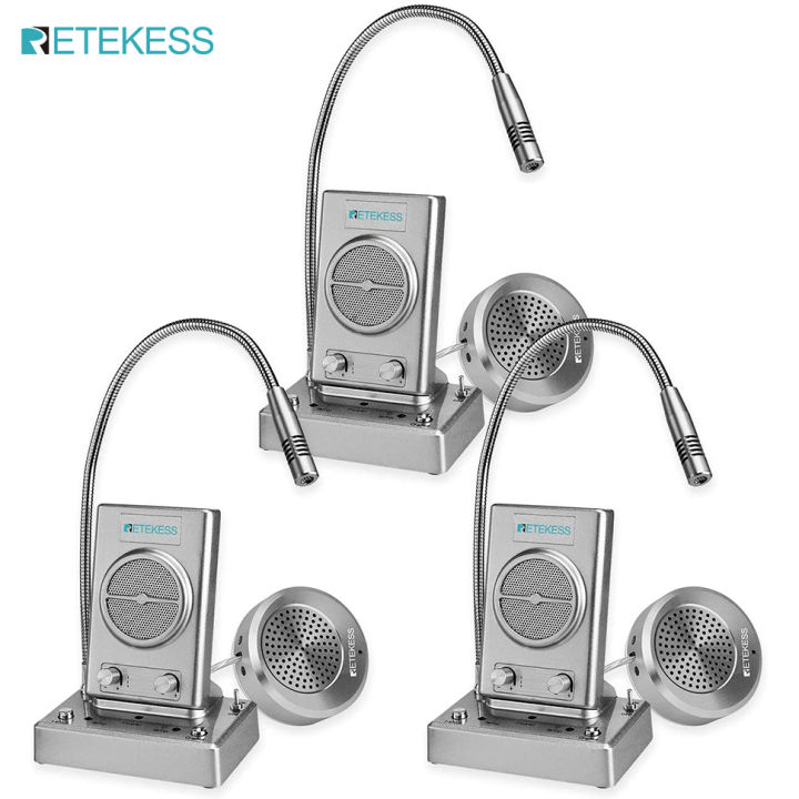 Retekess TW102 Bank Window Intercom,Window Microphone and Speaker,Dual ...