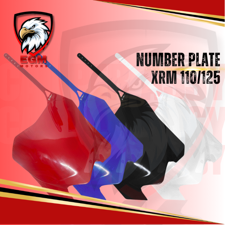 [EGM MOTORCYCLE] RACING PLATE NUMBER UNIVERSAL WITH STICKER | Lazada PH