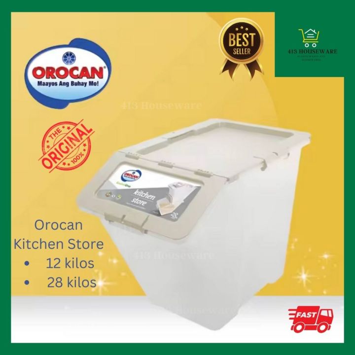 Orocan Kitchen Store 12kg 28kg Flip Top Rice Food Container Cucina Uno ...
