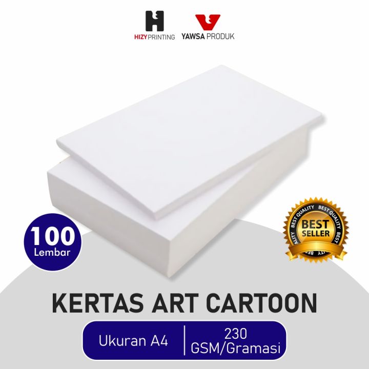 Kertas Art Carton/Art Karton 230 GSM/Gram Ukuran A4 - 100 Lembar ...