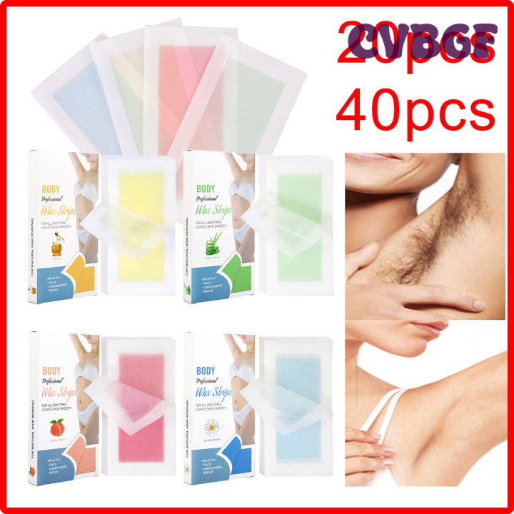 CVBGF 20/40pcs Hair Removal Wax Strips Roll Underarm Wax Strip Paper ...