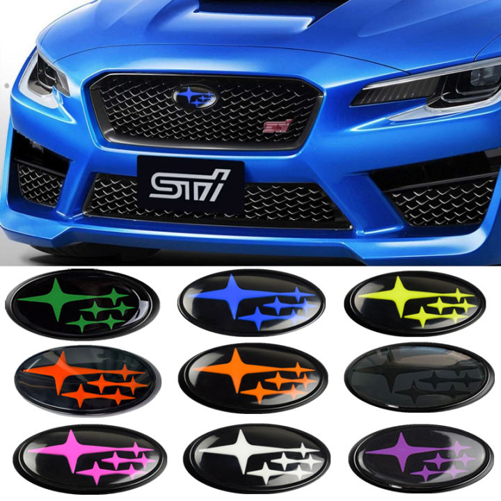 2PCS Car Front Hood Rear Emblem Styling For Subaru Impreza BRZ WRX STI ...