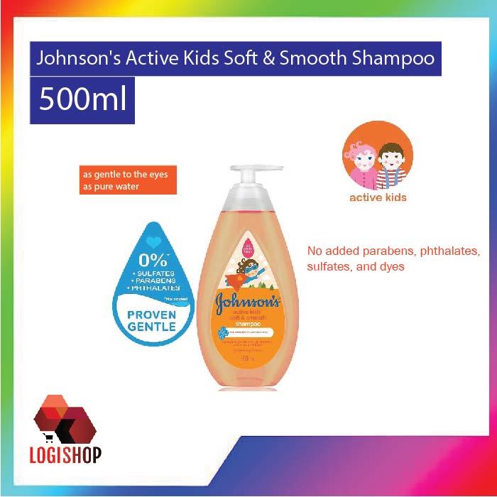 [LOGISHOP] Johnson's Active Kids Soft & Smooth Shampoo 500ml EXP 2027 ...
