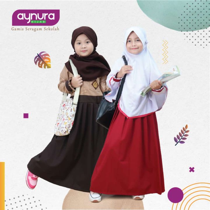 SERAGAM SEKOLAH SD SET HIJAB MODEL GAMIS | Lazada Indonesia