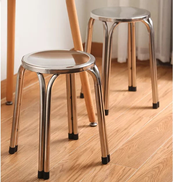 Full Stainless Steel Chair / Stool [Round/Square] 22cm-30cm-47cm | Lazada