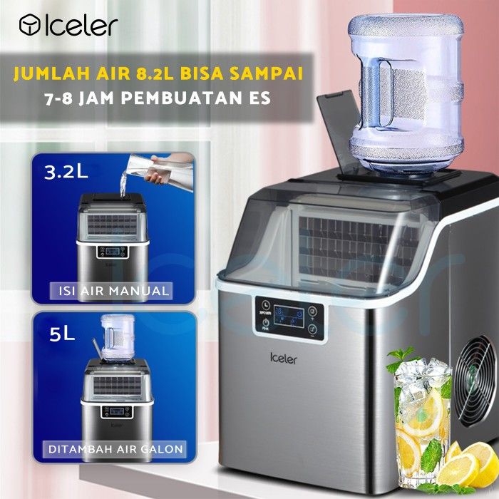 Mesin Es Cube Iceler 25 kg per hari Pembuat Es Batu Ice Maker | Lazada ...