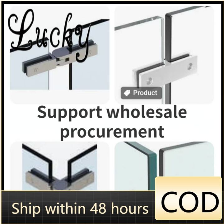 （COD）Stainless 304 Super Thick 90 Degrees 180° Glass To Glass Holder ...