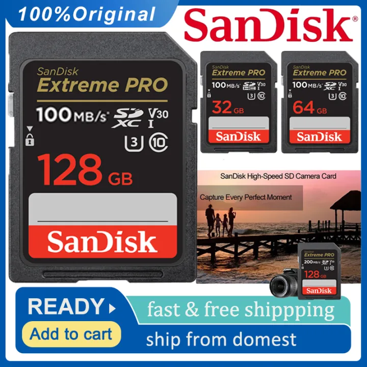 Extreme PRO SDXC Memory Card original UHS-1 V30 U3 C10 100MB/s 32GB ...
