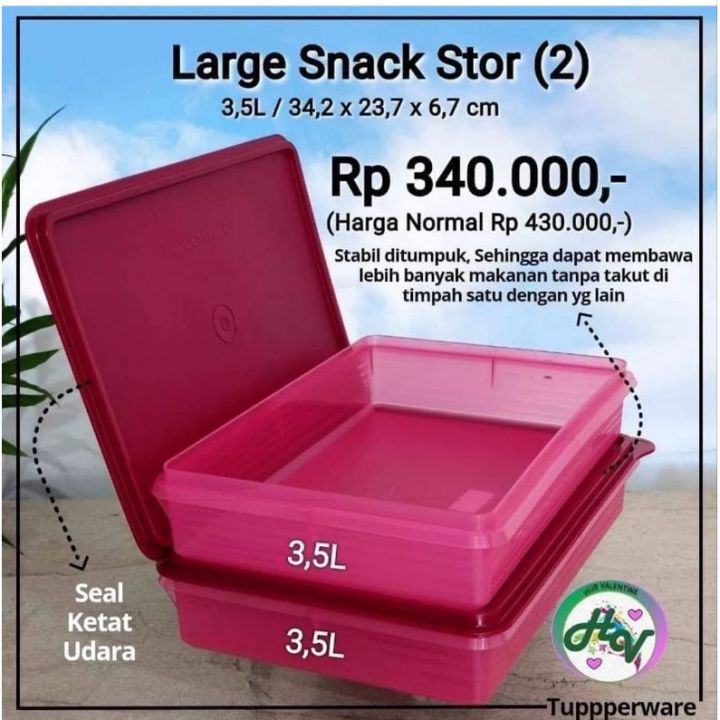 Large Snack stor tupperware | Lazada Indonesia