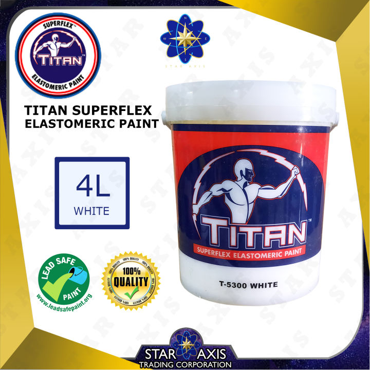 TITAN SUPERFLEX ELASTOMERIC PAINT WHITE T-5300 4L | Lazada PH