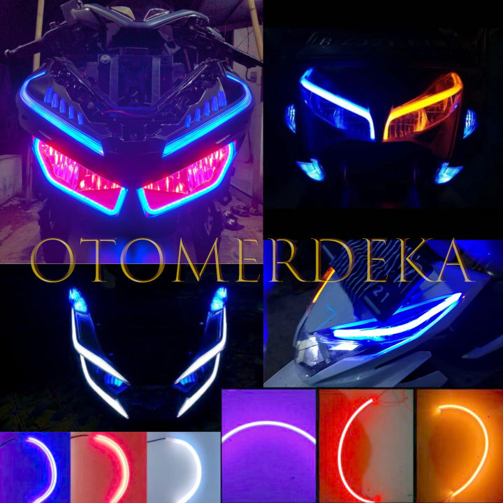 Lampu Alis Motor Mobil Variasi LED DRL Flexible 12V 30 & 15 CM | Lazada ...