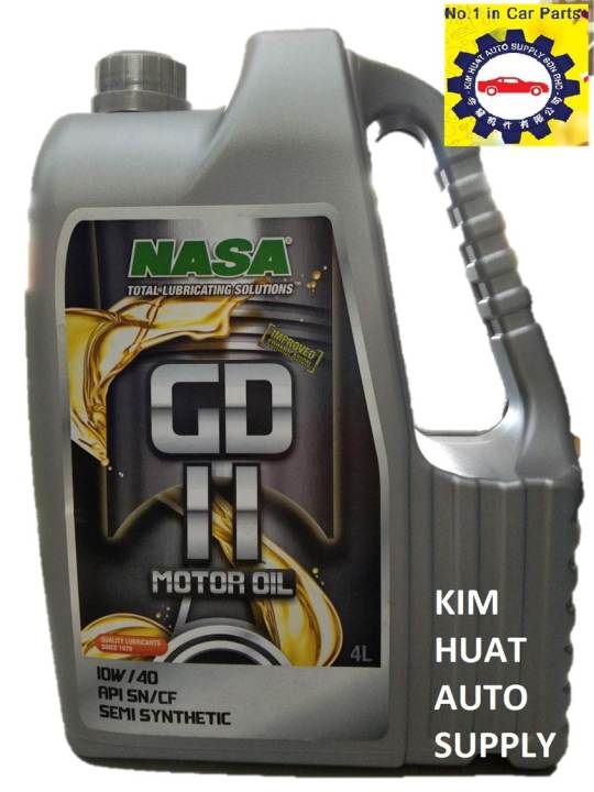 NASA GD11 Engine Oil 10W40 API SN/CF Semi Synthetic - 4 Littre | Lazada