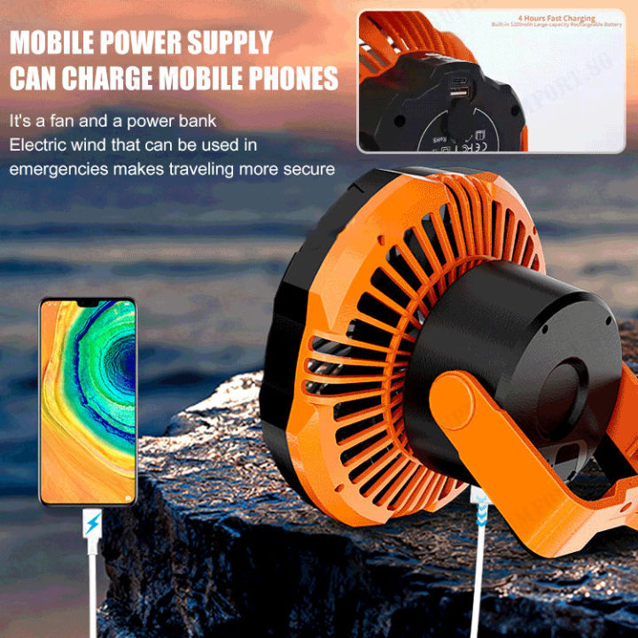 supercomfort Camping Lights Outdoor Fan Tripod Solar Fan Wilderness ...