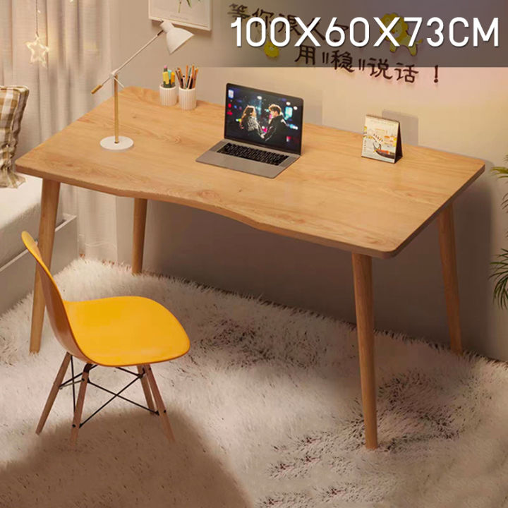 Natural Pine Wood Computer Desk Table for Home and Office, Nordic ...