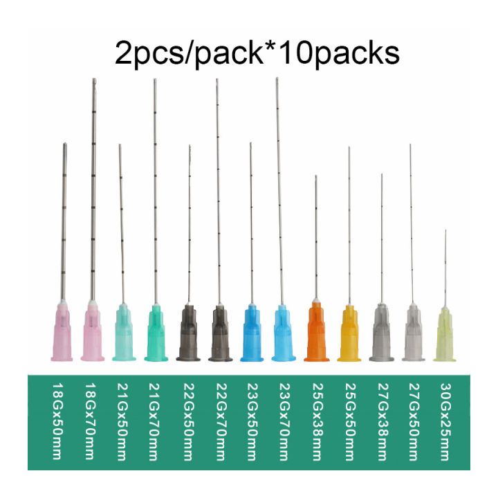 Blunt-tip Cannula for filler injection 18G 21G 22G 23G 25G 27G30G uric ...