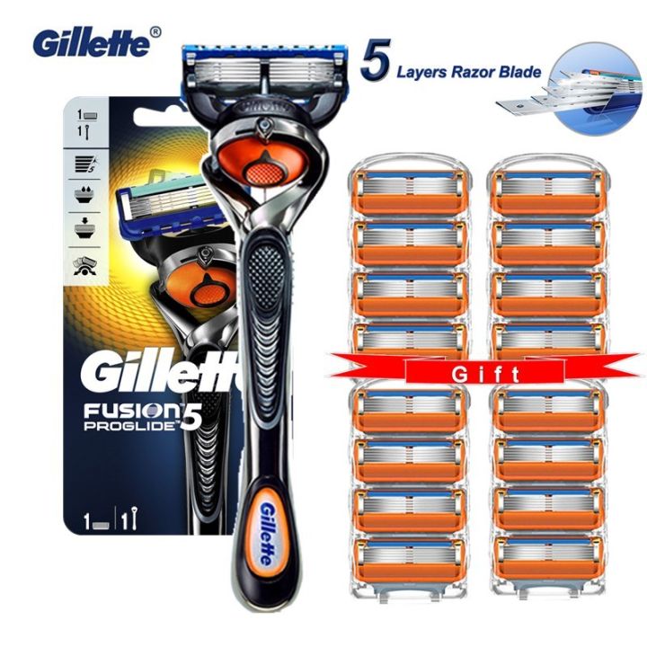 Original Gillette Fusion Proglide Men Manual Shaver Razors Machine For ...