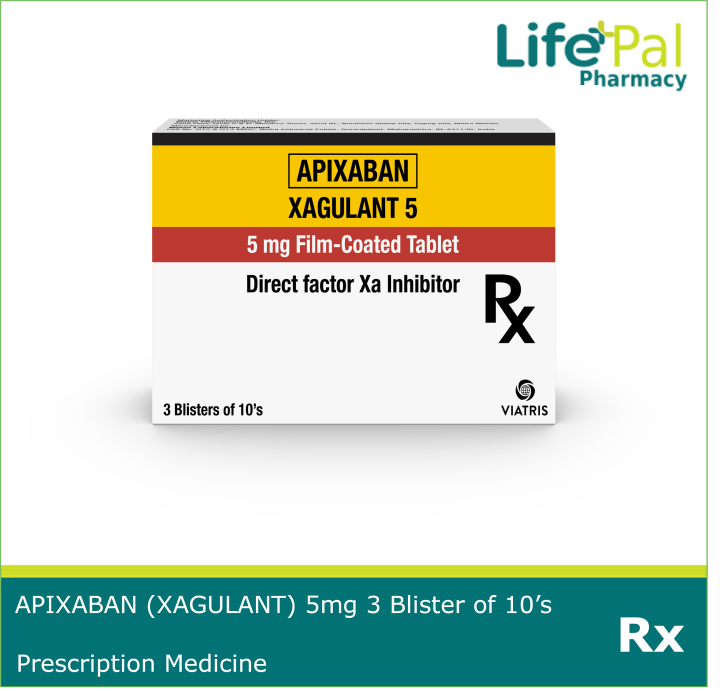 Apixaban (Xagulant) 5mg Film-coated tablet (30 tablets) | Lazada PH