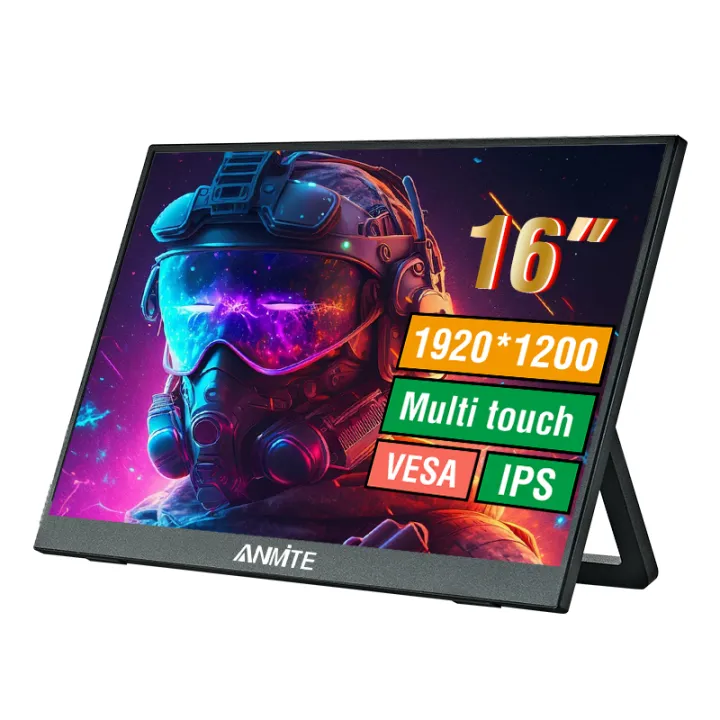 Anmite 16 inch IPS Portable Touch Screen Monitor SRGB 100% 1200P USB ...